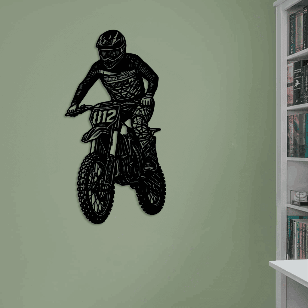 Eigen motor/brommer op maat | Houten wanddecoratie - Skuur